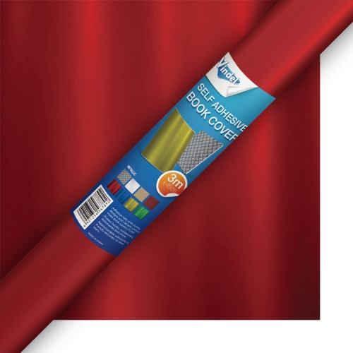 Self-adhesive Book Cover Metallic Red